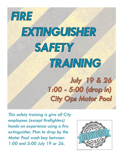 Fire Extinguisher Safety Training | City of Hendersonville, NC